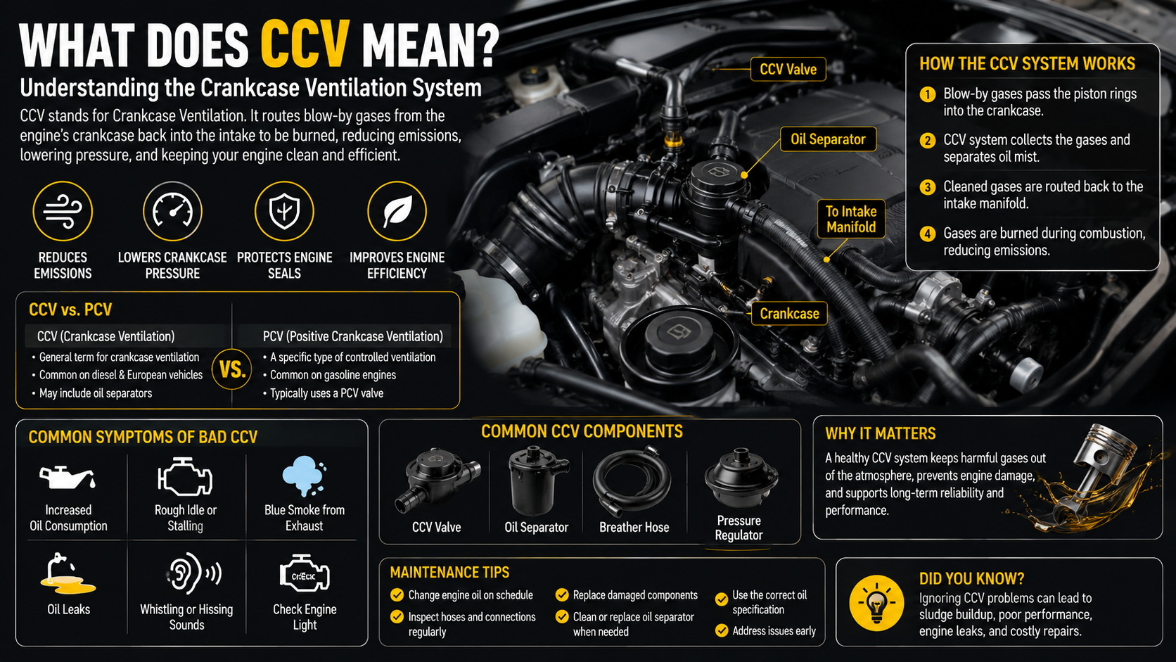 What Does CCV Mean? Understanding the Crankcase Ventilation System and ...